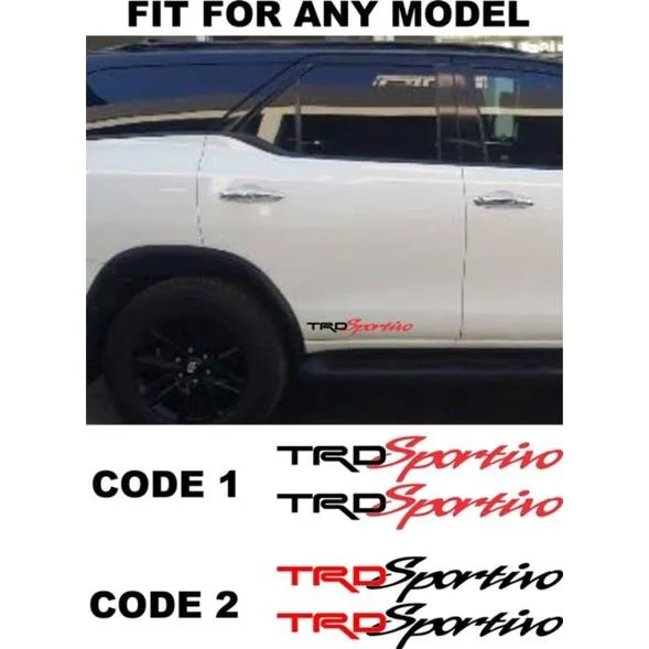 wsvvb Toyota Fortuner TRD Sportivo Sticker | Lazada PH