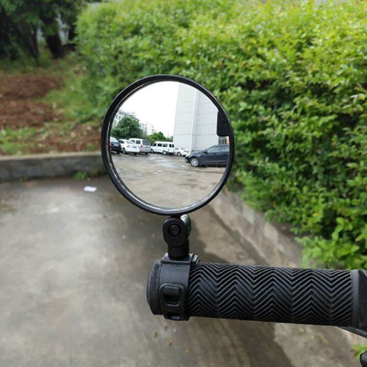 Universal Bicycle Motorcycle Rear View Mirror Steering Wheel Wide Angle ...