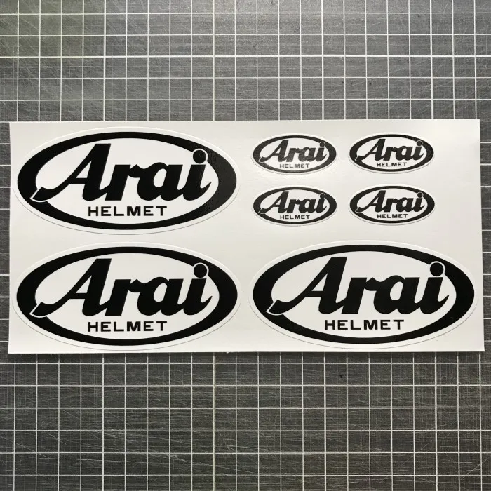 【factory outlet】 ARAI HELMET printed laminated stickers decals set for ...