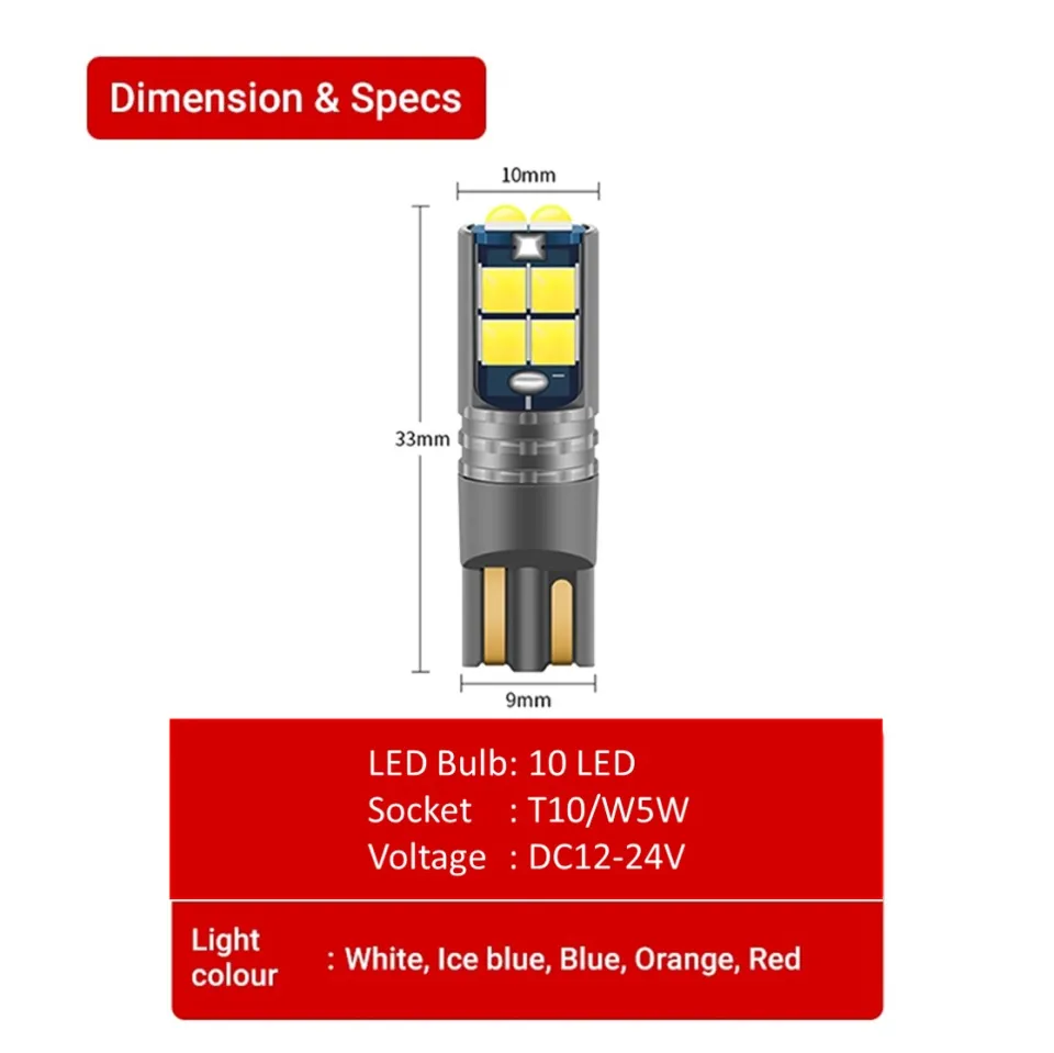 T10 Light Bulb Specs | Shelly Lighting