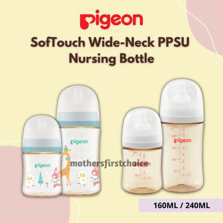 Pigeon SofTouch Wide-Neck PPSU Nursing Bottle / Botol Susu Pigeon / Botol Susu Baby / Botol Susu ...