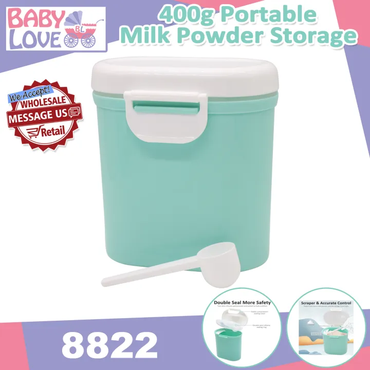 Baby Love 8822 Baby Milk Powder Box Airtight with Spoon Double Cover ...