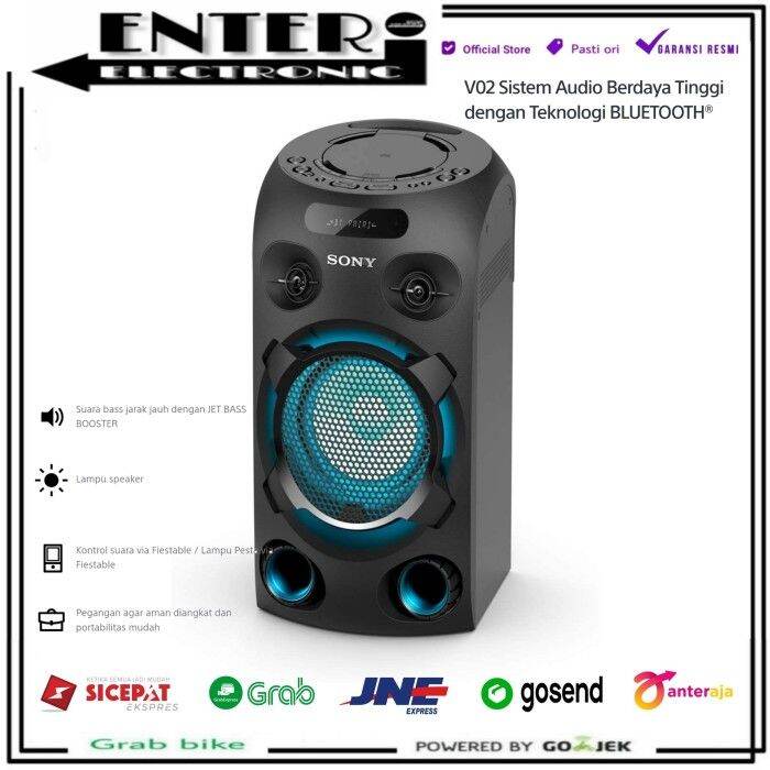 SONY MHC V02 - AUDIO PARTY SPEAKER PORTABLE KARAOKE BLUETOOTH MHCV02 | Lazada Indonesia