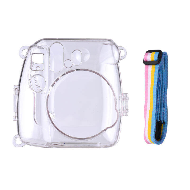 BO YIN Instant Camera Transparent Protection Case with Rainbow Lanyard ...