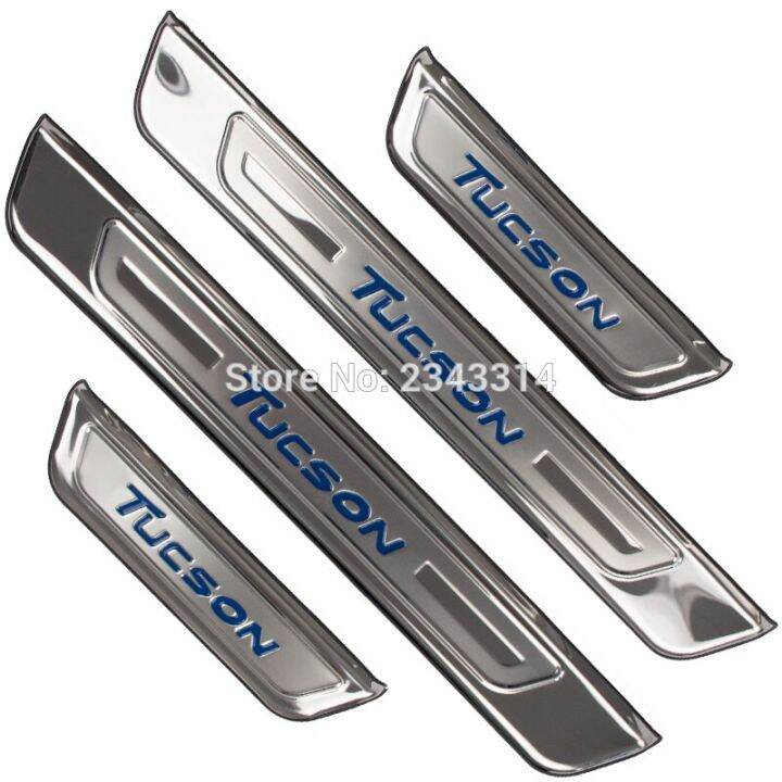 Xuming สำหรับฮุนไดทูซอน2015 2016 2017 2018 2019สแตนเลสประตูงัวเตะกวาดแผ่นป้องกันตัดปกรถอุปกรณ์ ...