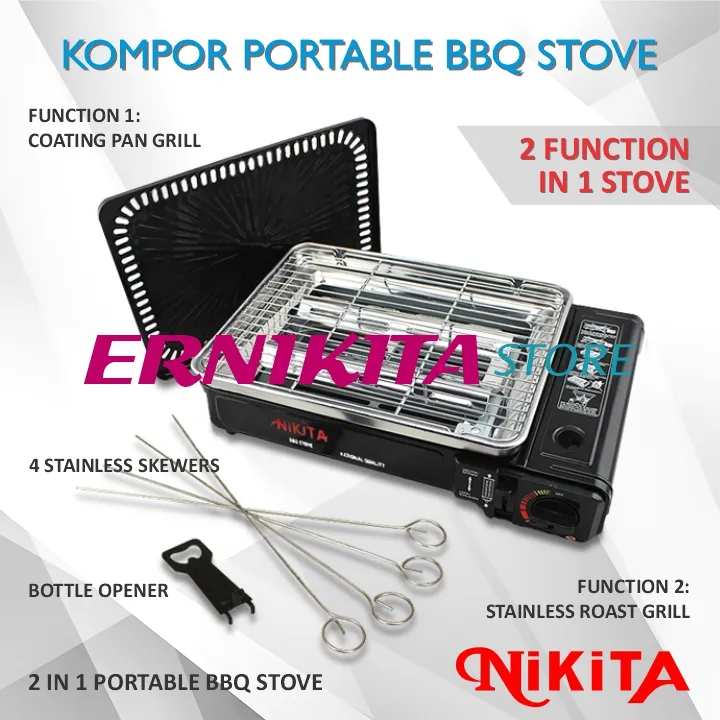 NIKITA KOMPOR PORTABLE BBQ 2 in 1 - MULTI GRILL PANGGANGAN BARBEQUE ...