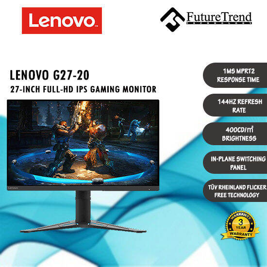 Lenovo G27-20 G27 20 G2720 27" FHD 144Hz Refresh Rate IPS Gaming ...