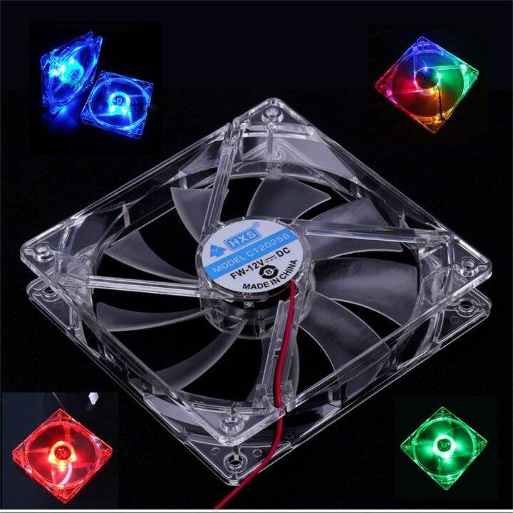 ☃ 12V 0.20A 80mm CPU Cooler Fan 4 LED Silent PC Computer Case Cooler ...