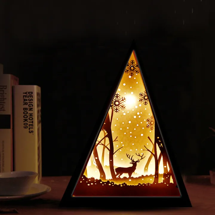 DIY Triangular Light and Shadow Paper Carving Lamp | Lazada PH