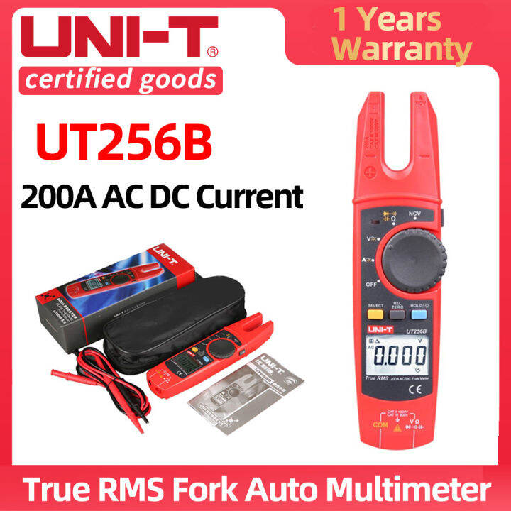 Uni T Ut256b Voltmeter 200a Fork Clamp Meters Dc Current Capacitance