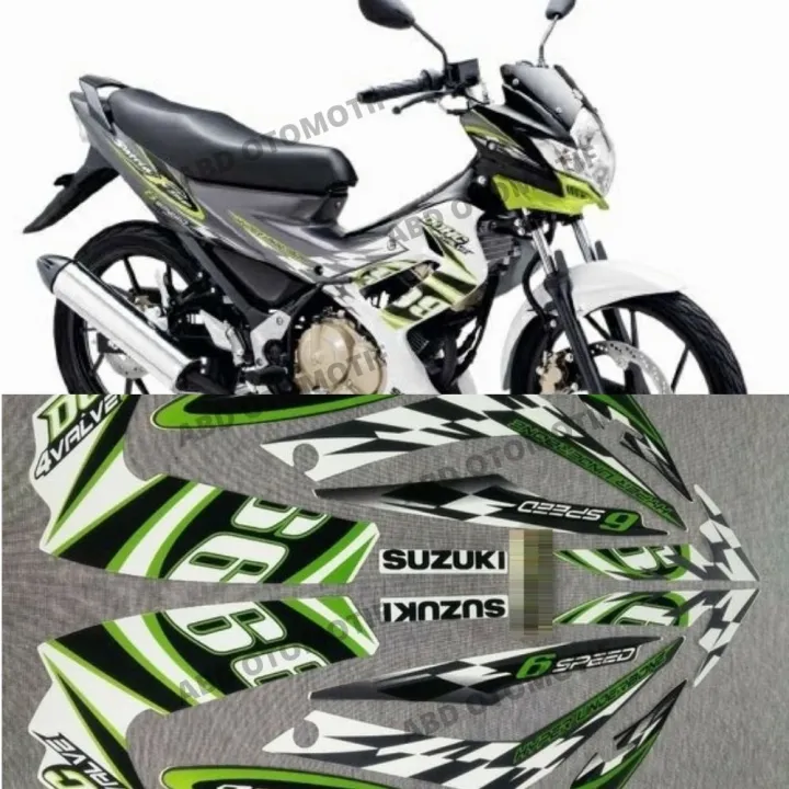 Stiker Sticker Striping satria 2012 putih abu Murah | Lazada Indonesia