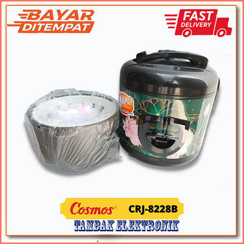 Rice Cooker Cosmos CRJ 8228 BLACK 2 Liter TERBARU SUPER MAGICAP LOTUS ...