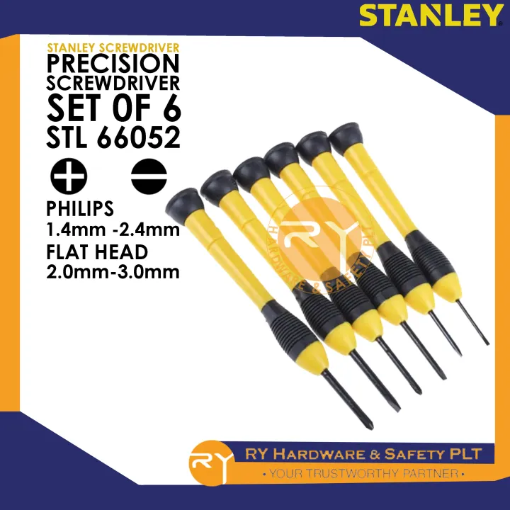 STANLEY PRECISION SCREWDRIVER SET 6PCS | PEMUTAR SKRU 6 SET | KEGUNAAN ...