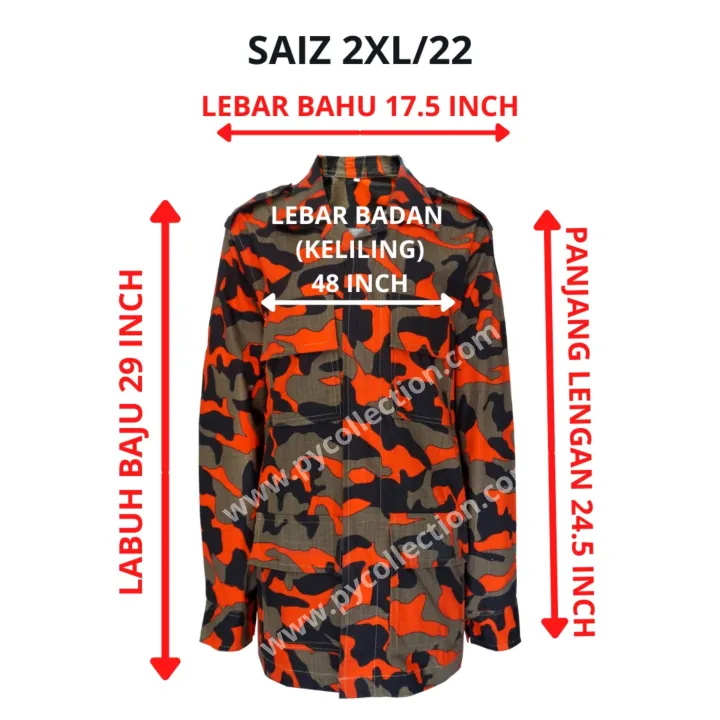 K004LS - KADET UNIFORM BOMBA (LENGAN PANJANG) | Lazada