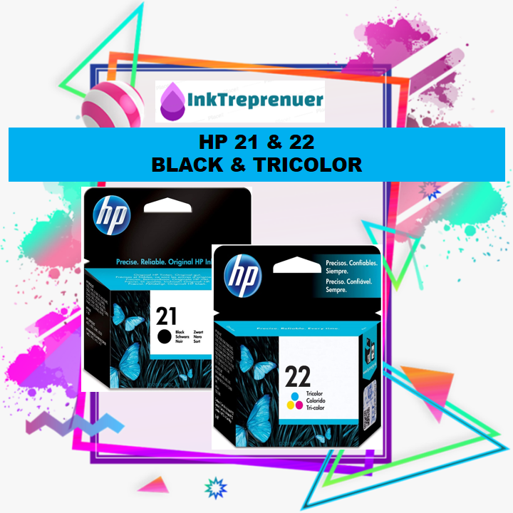 HP 21 & 22 Black & Tricolor Original Ink Cartridge | Lazada PH