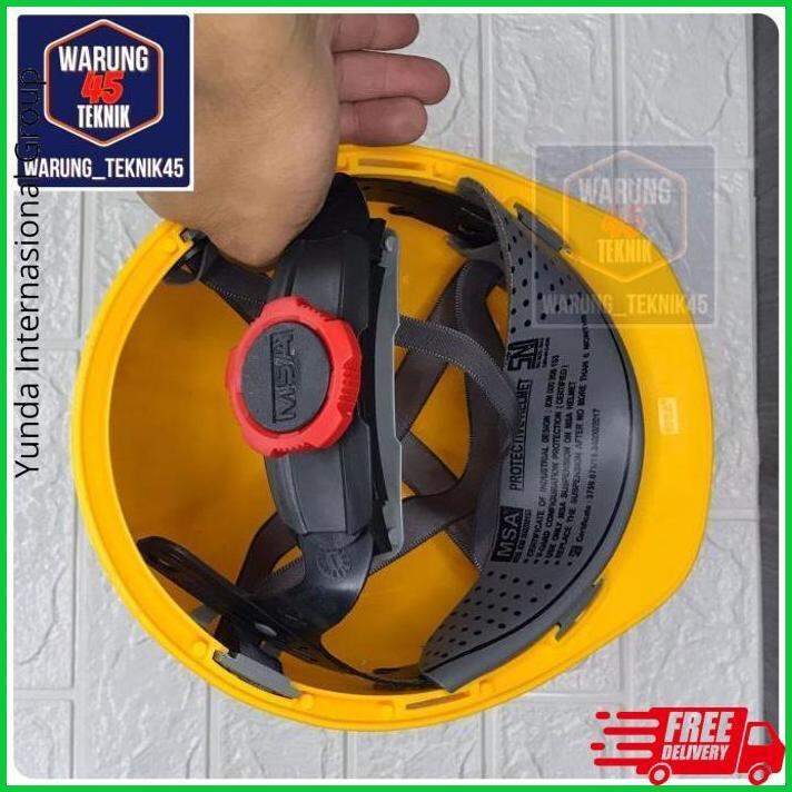 Helm Proyek Safety V Guard Merk Msa Sni Lokal Suspensi Fastrack Kuning ...