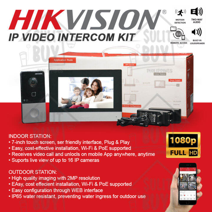 HikVision Video Intercom (1080p) / 2MP / Video Doorbell / CCTV / Gate ...