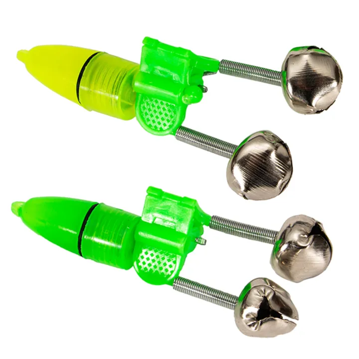 Homempire 10Pcs LED Night Fishing Rod Bite Bait Alarm Light Bells Ring ...