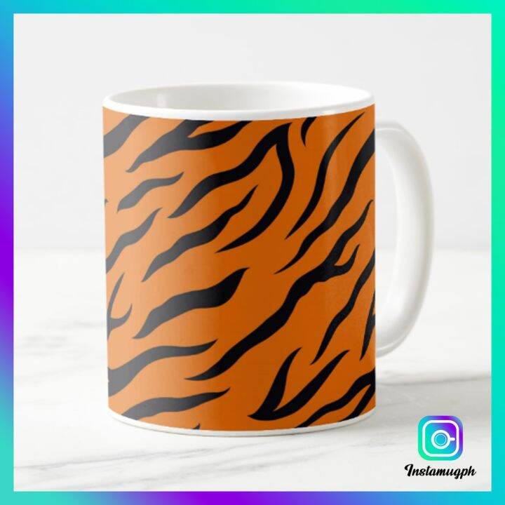 Tiger Skin Animal Print 11 oz Glossy Ceramic Mug | Lazada.co.th