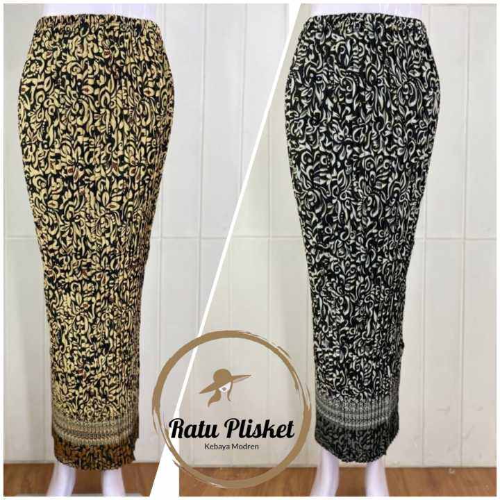 Rok Plisket Batik Motif Cacing Dengan Karet Keliling Muat Sampai ukuran ...