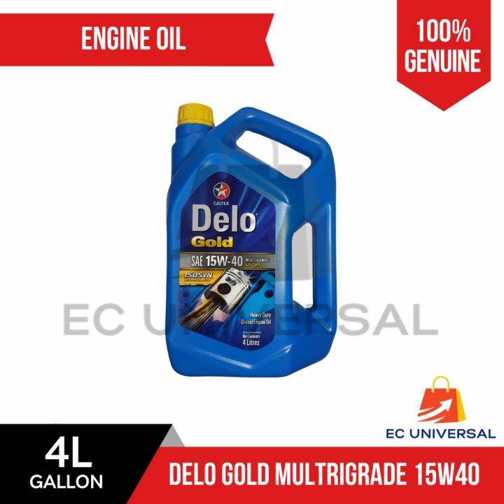Caltex Delo Gold MG 15W40 Multigrade SAE 15W40 Diesel Engine Oil 4 ...