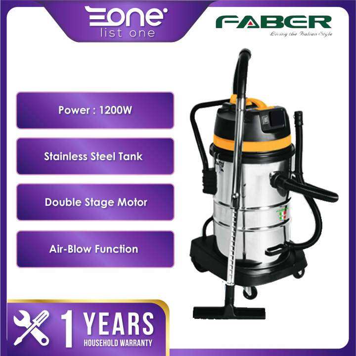 Faber 1200W Wet & Dry Vacuum Cleaner FVC-WD BLIZZARD 650 | Wet & Dry Dual Function | Air-Blow ...