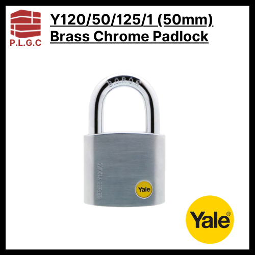 Yale Y120/50/127/1 50mm Brass Chrome Baron Pad Steel Lock | Lazada