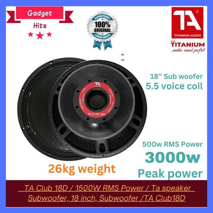 Titanium Audio Club 18D / 1500W RMS Power / speaker / Sub woofer / 18 ...