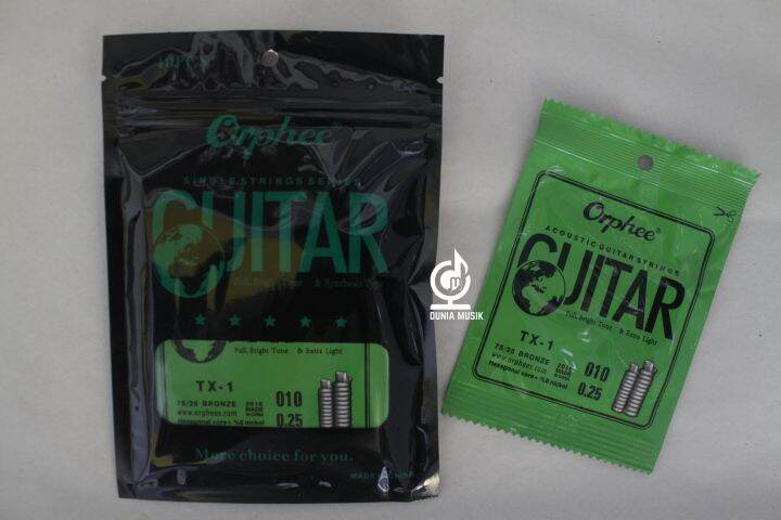 Senar Gitar Orphee Akustik Acoustic 010 TX-1 satuan eceran Original ...