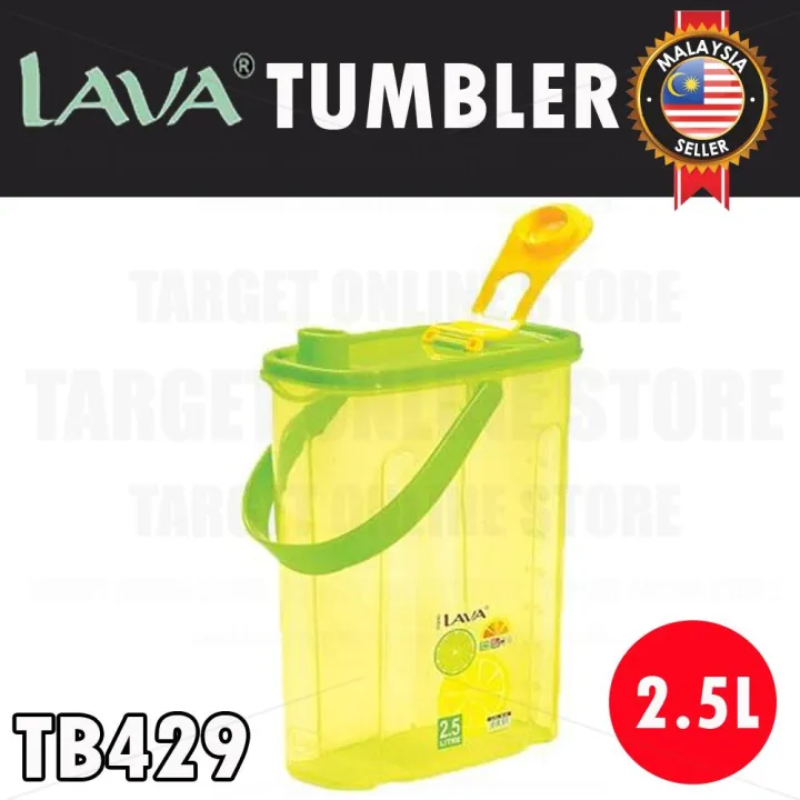 LAVA Plastic Water Bottle Tumbler With Handle 2.5L TB429 & 5L TB529 ...