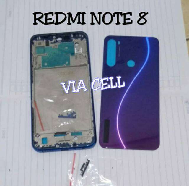 KESING REDMI NOTE 8 | CASING HOUSING FULLSET FRAME LCD TULANG TENGAH ...