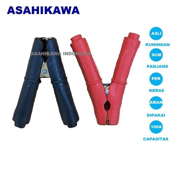 Asahikawa Jepitan Aki Jepitan Buaya Jepitan Accu Asli Kuningan Merah ...