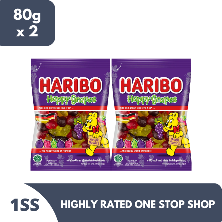 Haribo Happy Grapes 80g x 2 | Lazada PH
