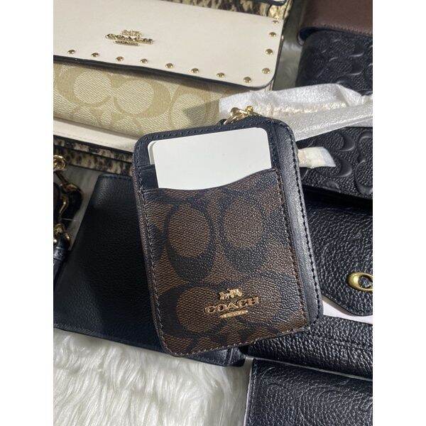 mz%AUTHENTIC COACH ZIP CARD CASE WALLET COIN PURSE CARD HOLDER ...