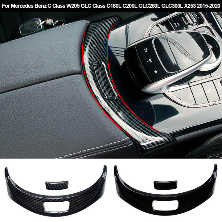 WY ที่เท้าแขนคอนโซลกลางรถสติกเกอร์แผ่นครอบสวิตช์เปิดปิดสำหรับ Mercedes Benz C Class W205รุ่น GLC ...