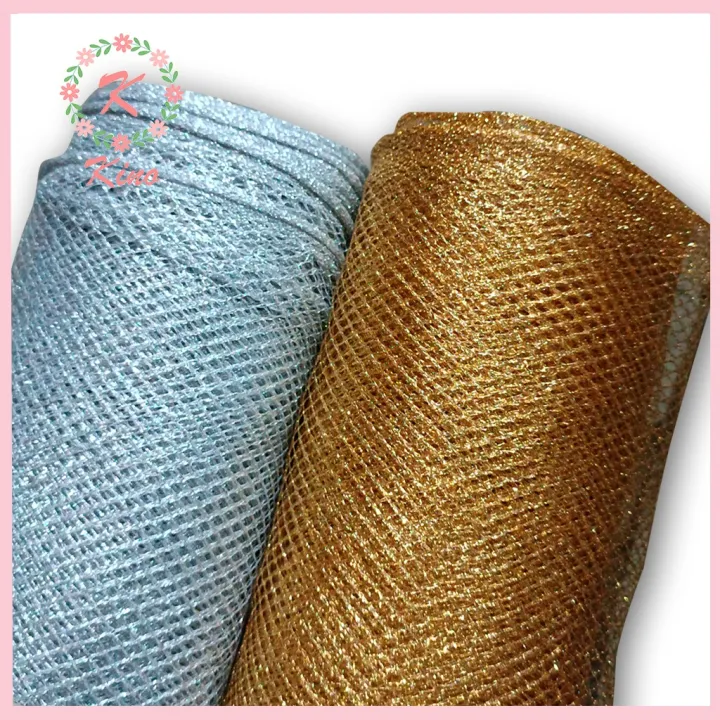 Kain jaring tile kaku gold silver kain tile kaku souvenir/dekorasi ...