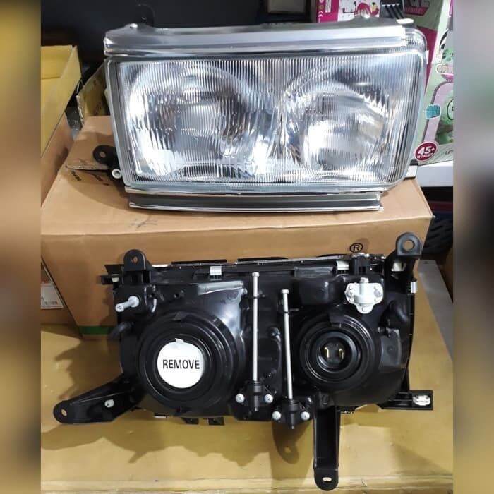 HEADLAMP HEAD LAMP LAMPU DEPAN UTAMA LANDCRUISER FJ82 LC VX-80 TAHUN 90 ...