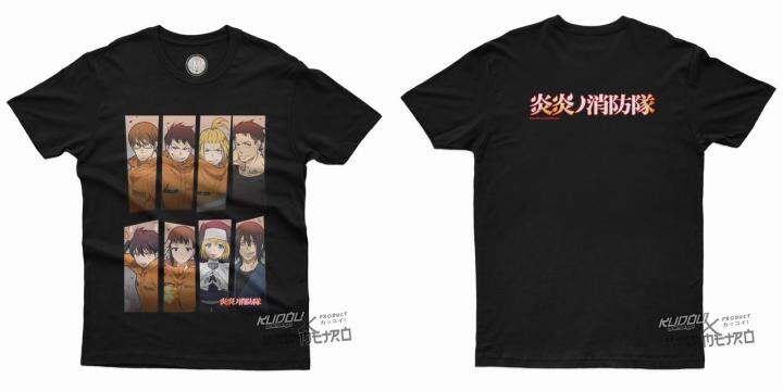 Tshirt Fire Force Squad Kanji Anime Manga Enen no Shouboutai | Lazada ...