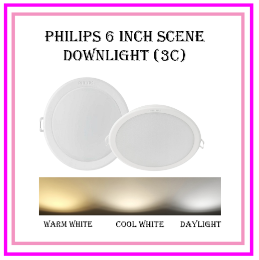 PHILIPS LED Scene Switch Recessed Downlight Meson 59466 Round 6" ( 17W ...