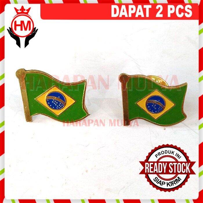 Pin Flag Negara Brazil Pin Bendera Brazil Flag Pin Brazil Murah Pin ...