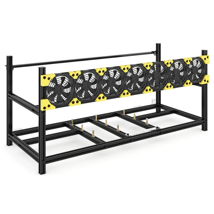Funplaysmart V4 8-GPU Aluminium Mine Case, Stackable Miner Frame, Open ...