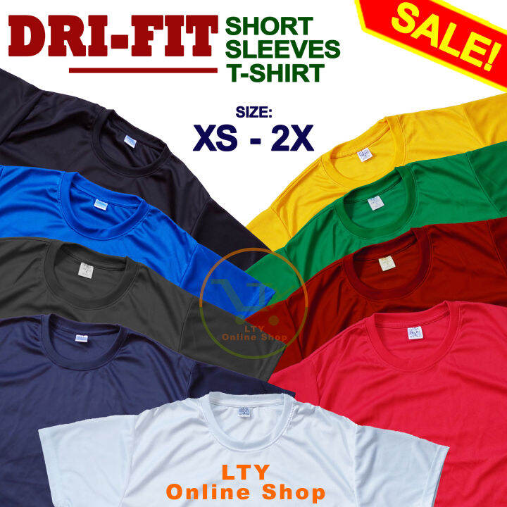 DRI-FIT T-SHIRT ADULT WHITE & COLORED ROUND NECK DRI FIT SHIRT NAVY ...