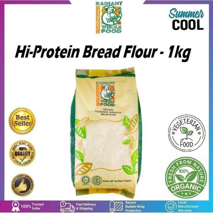 (Radiant) Organic Wholemeal Hi-Protein Bread Flour 有机全麦面包粉 - 1kg (Halal ...