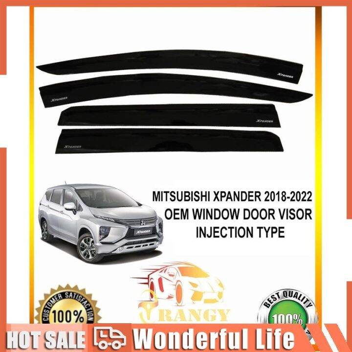 Mitsubishi Xpander 2018 to 2023 Window Door Visor Black Injection Type ...