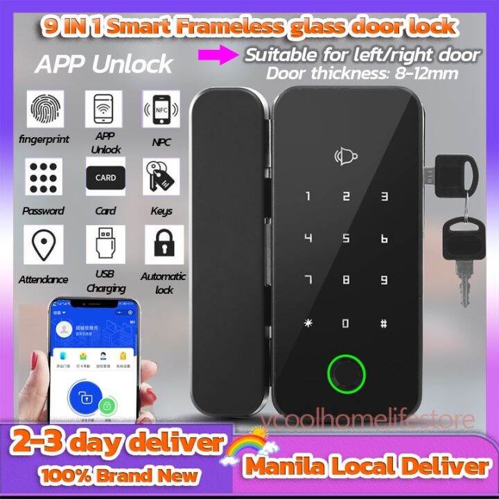 Smart Glass Fingerprint Lock Electronic Lock Anti-Theft Password Lock ...