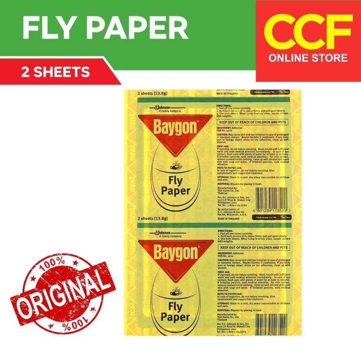 Baygon Flypaper Fly Paper 2's | Lazada PH