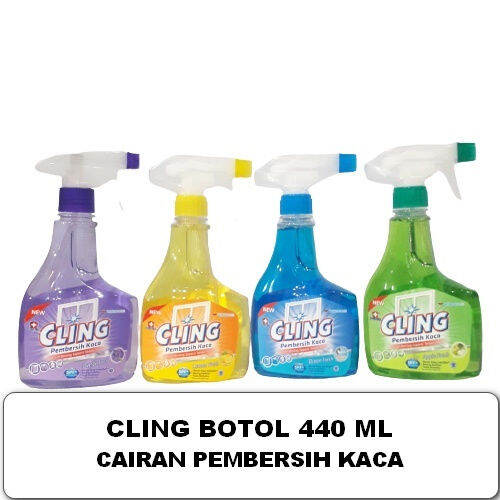 CLING Pembersih Kaca botol 440 ML/ Cairan Pembersih Kaca/ Cling ...