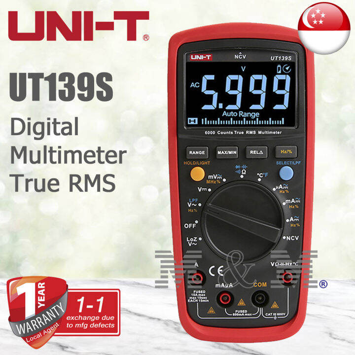 UNI-T UT139C UT139S True RMS Digital Multimeter LPF (low pass filter)/LoZ (low impedance input ...