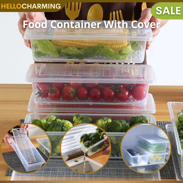 HELLO CHARMING Kitchen Rectangular Refrigerator Drain Fresh-Keeping Box ...