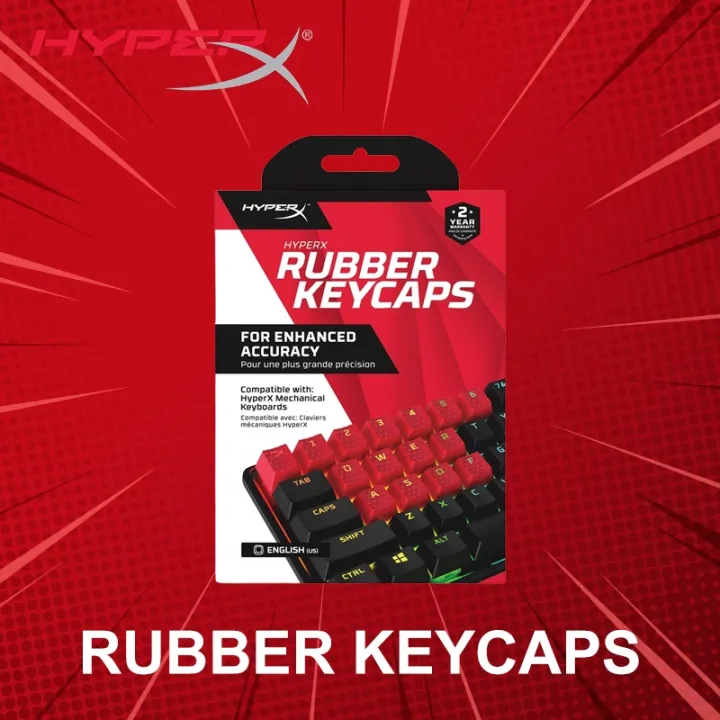 คีย์แคป HyperX Rubber Keycaps (ภาษาอังกฤษ) | Lazada.co.th